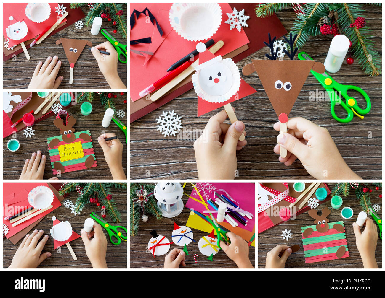 Merry gift collage. Handmade. Project of children's creativity ...