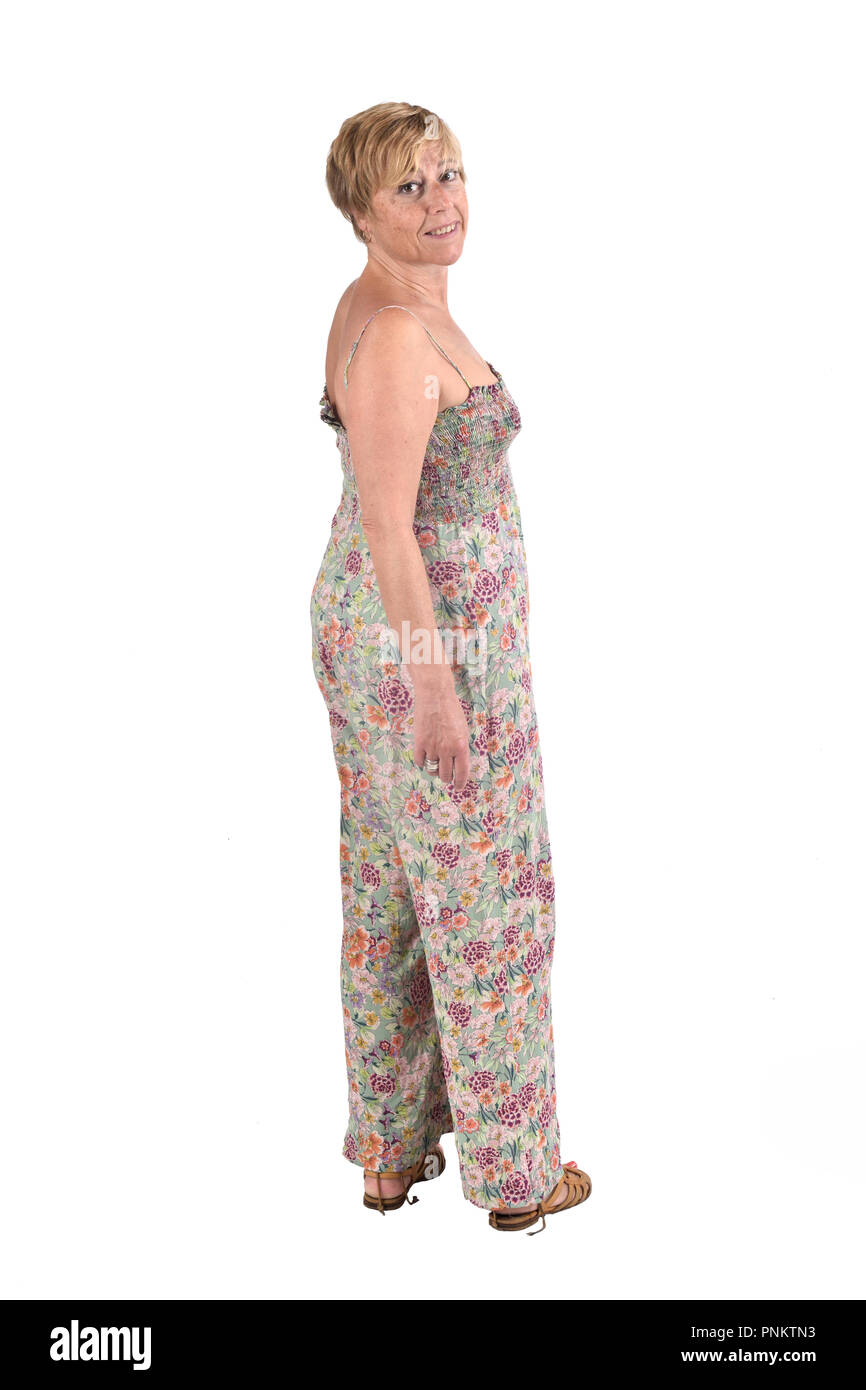 Blonde woman mid aged Cut Out Stock Images & Pictures - Alamy