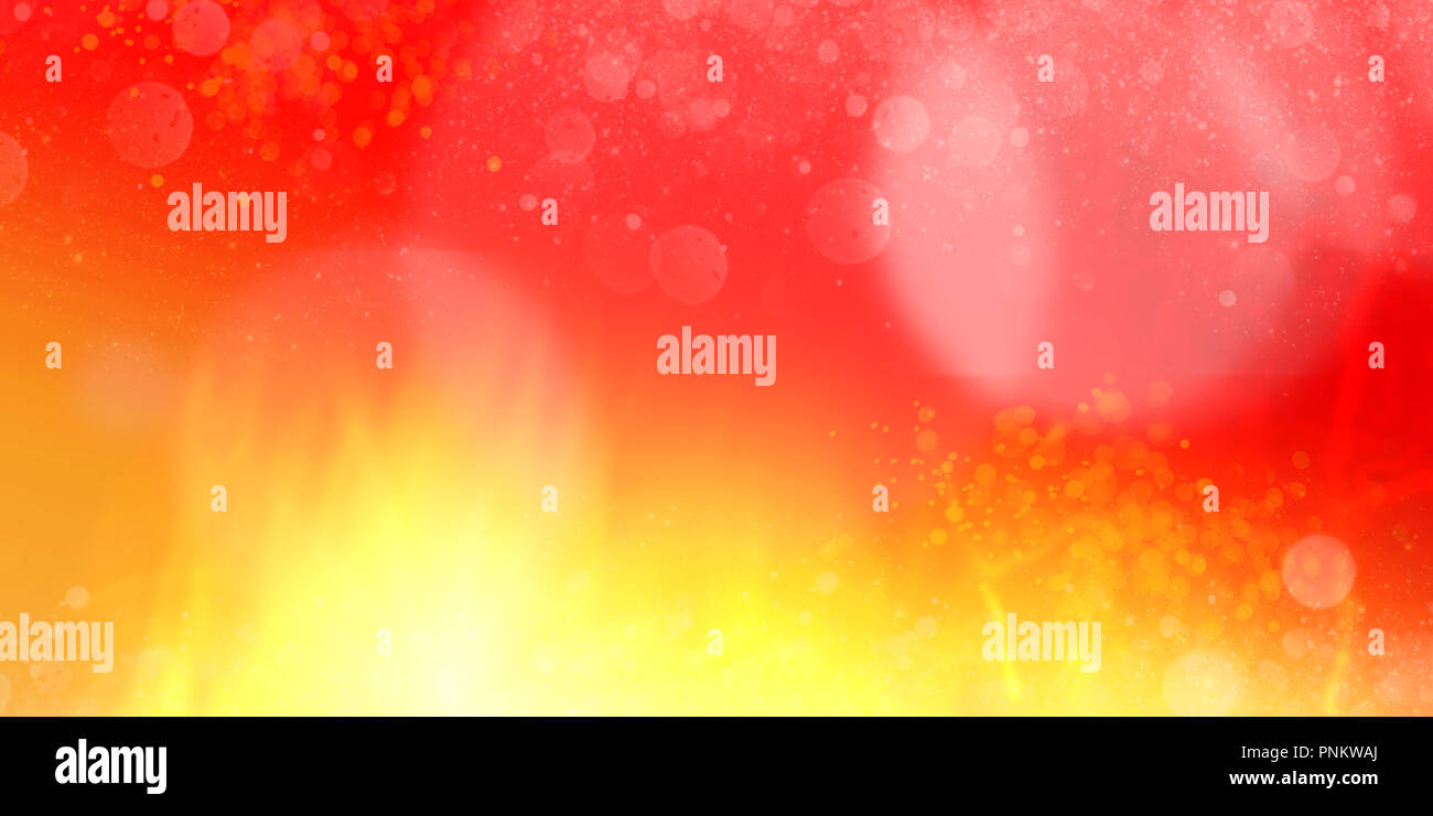 Abstract red orange yellow fire flames background. Horizontal template ...