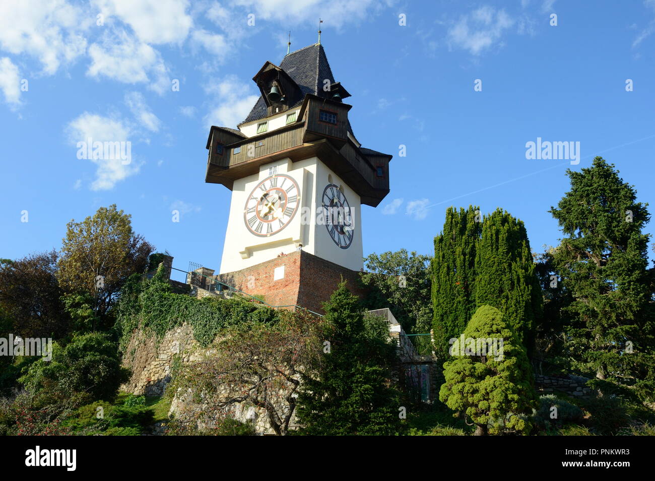 Graz, Styria, Austria. The Graz Clock Tower is a 28 meter high tower ...