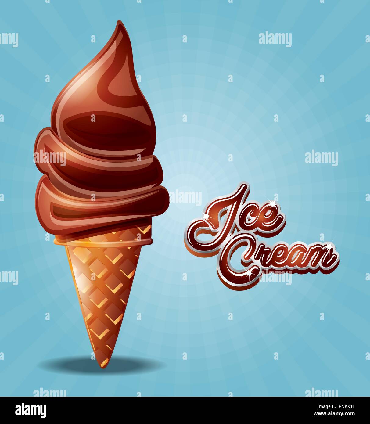 delicious ice cream cone vector illustration design Stock Vector Image ...