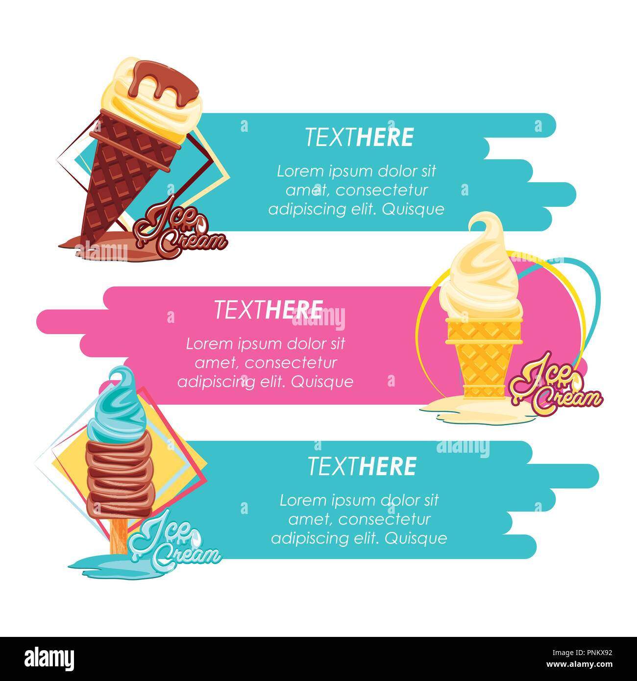 Shop Delicious Ice Cream Menu Vector Illustration Design Stock Vector Image And Art Alamy