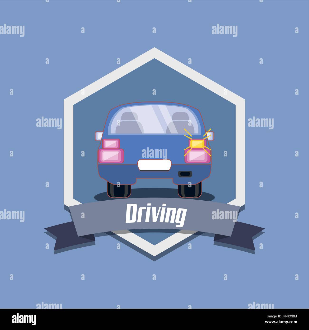 Car driving up street Stock Vector Images - Alamy