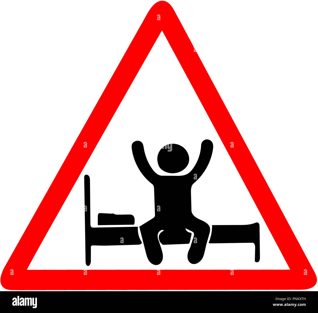 Man waking up and yawning no good sleep warranty guarantee hotel red ...