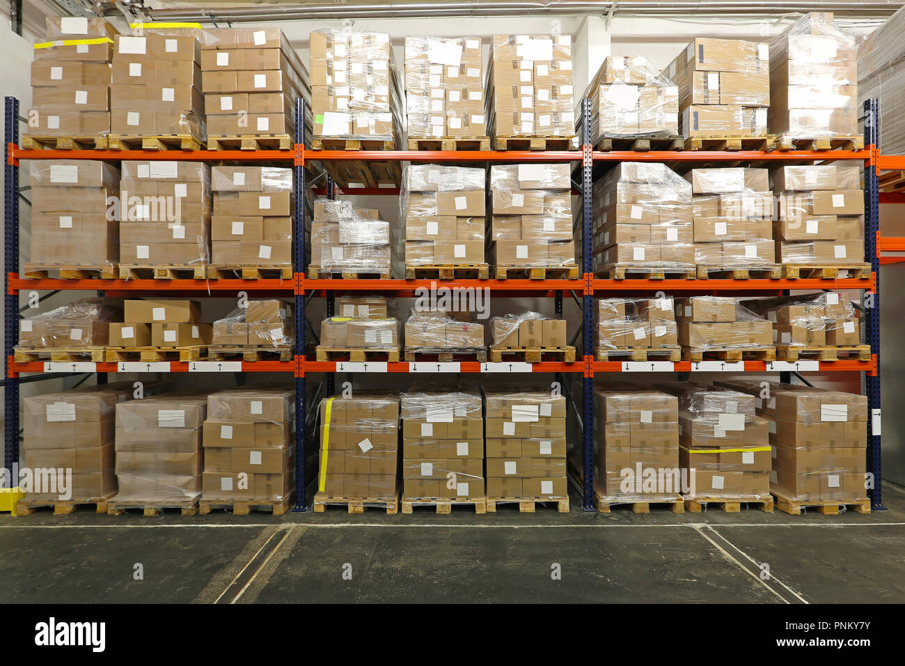 Warehouse storage racks boxes goods hi-res stock photography and images ...