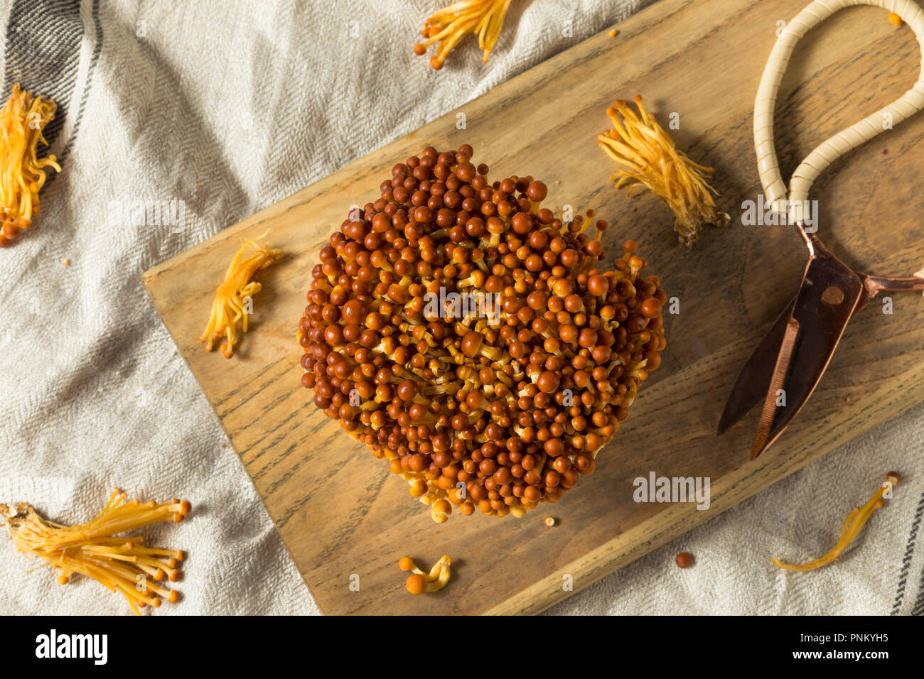 Golden brown asian enoki hi-res stock photography and images - Alamy