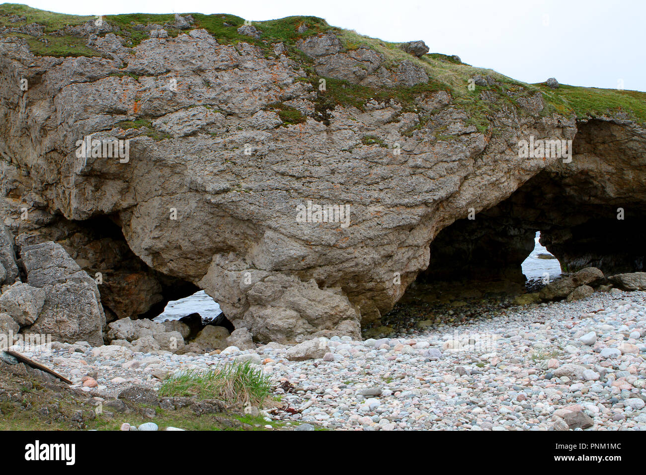 Arches Provincial Park, Portland Creek, Newfoundland, A natural rock ...