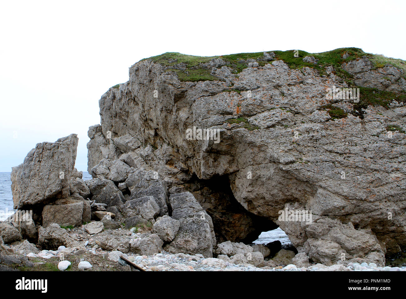 Arches Provincial Park, Portland Creek, Newfoundland, A natural rock ...