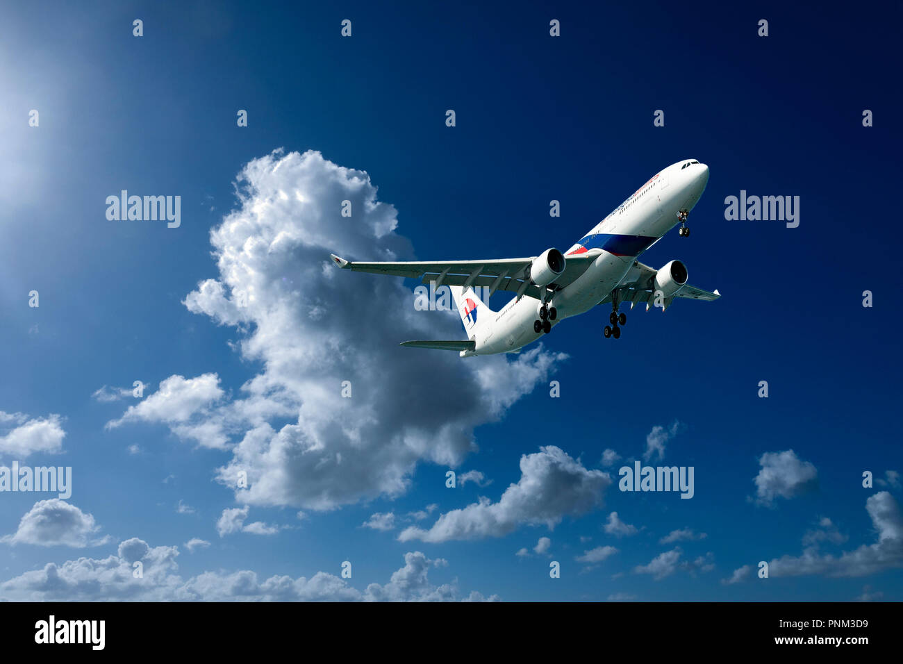 Commercial Airplanes Flying