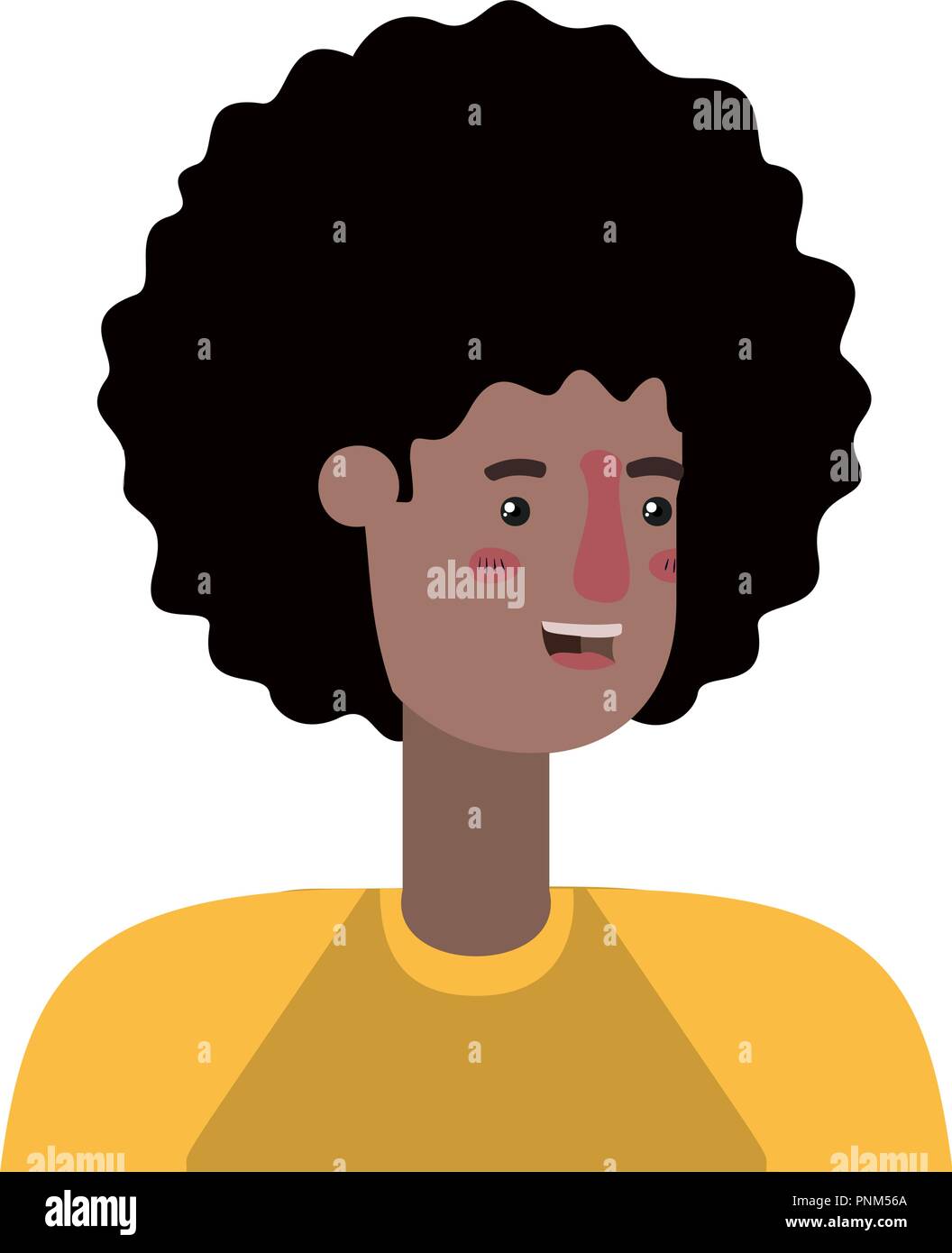 young black man with afro avatar character Stock Vector Image & Art - Alamy