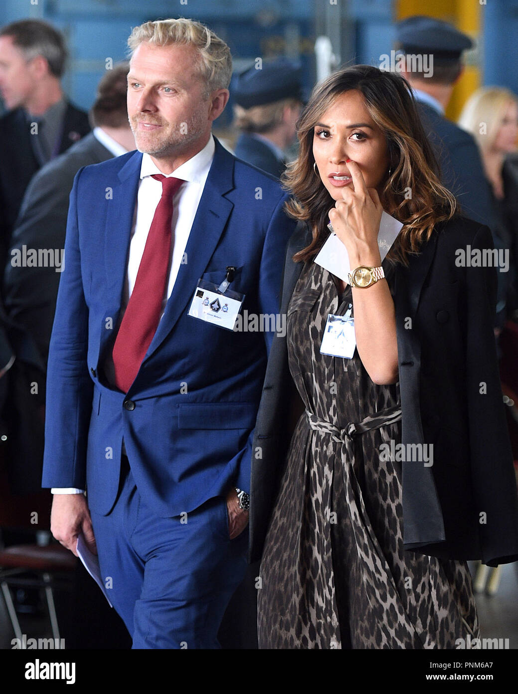 Myleene Klass and boyfriend Simon Motson attend the consecration parade ...