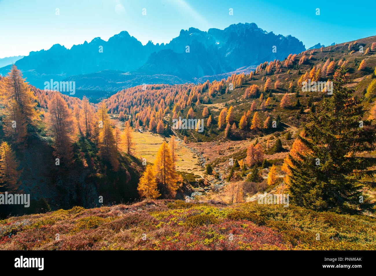 Autumn in the italian alps Stock Photo - Alamy