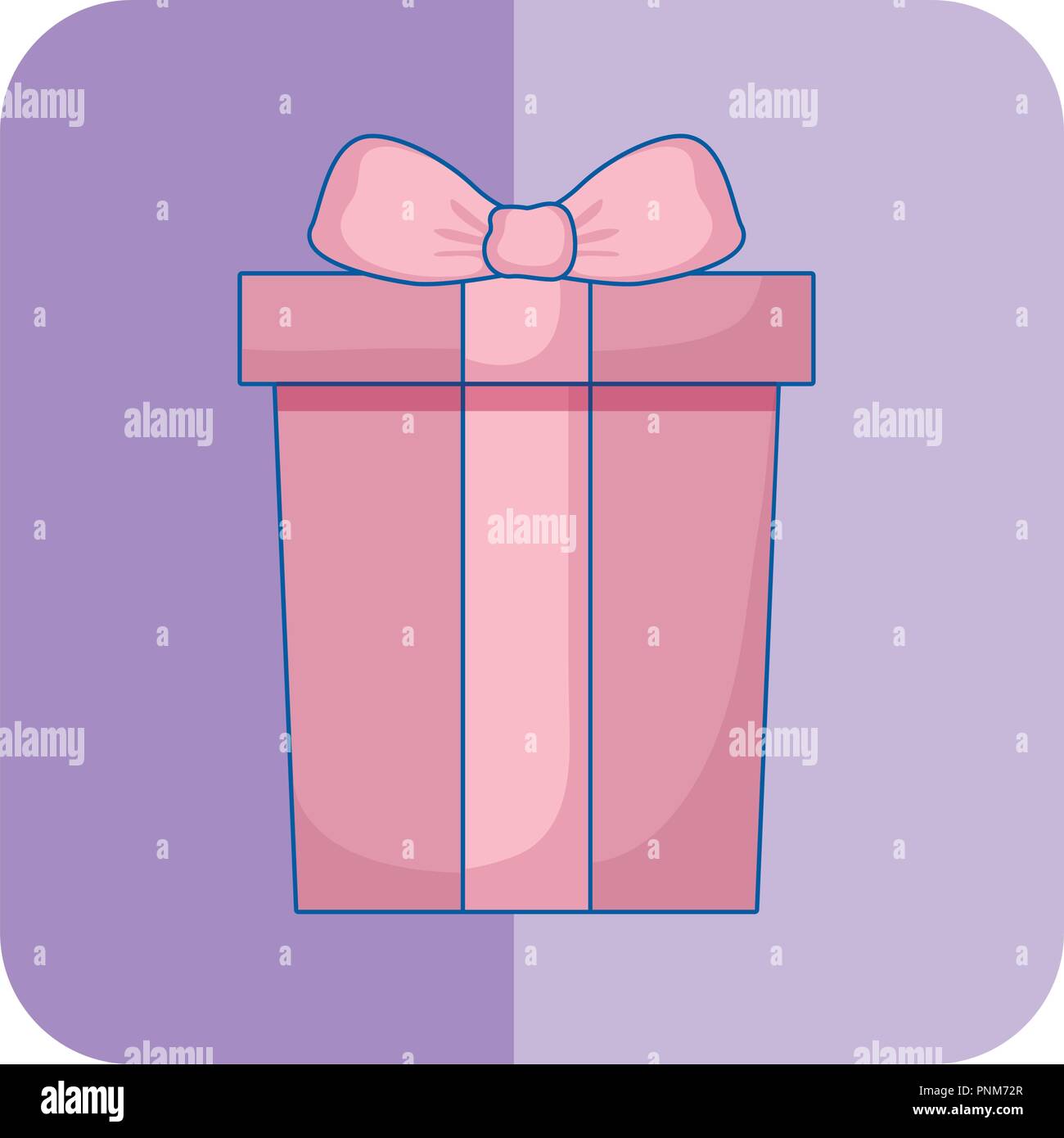 wrapper gift box bow ribbon decoration vector illustration Stock Vector ...