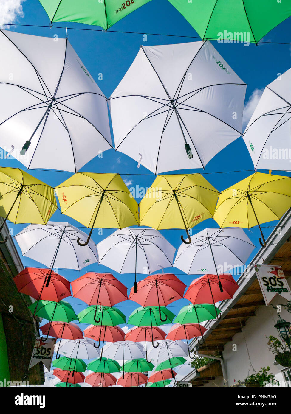 Umbrellas on the sky hi-res stock photography and images - Alamy