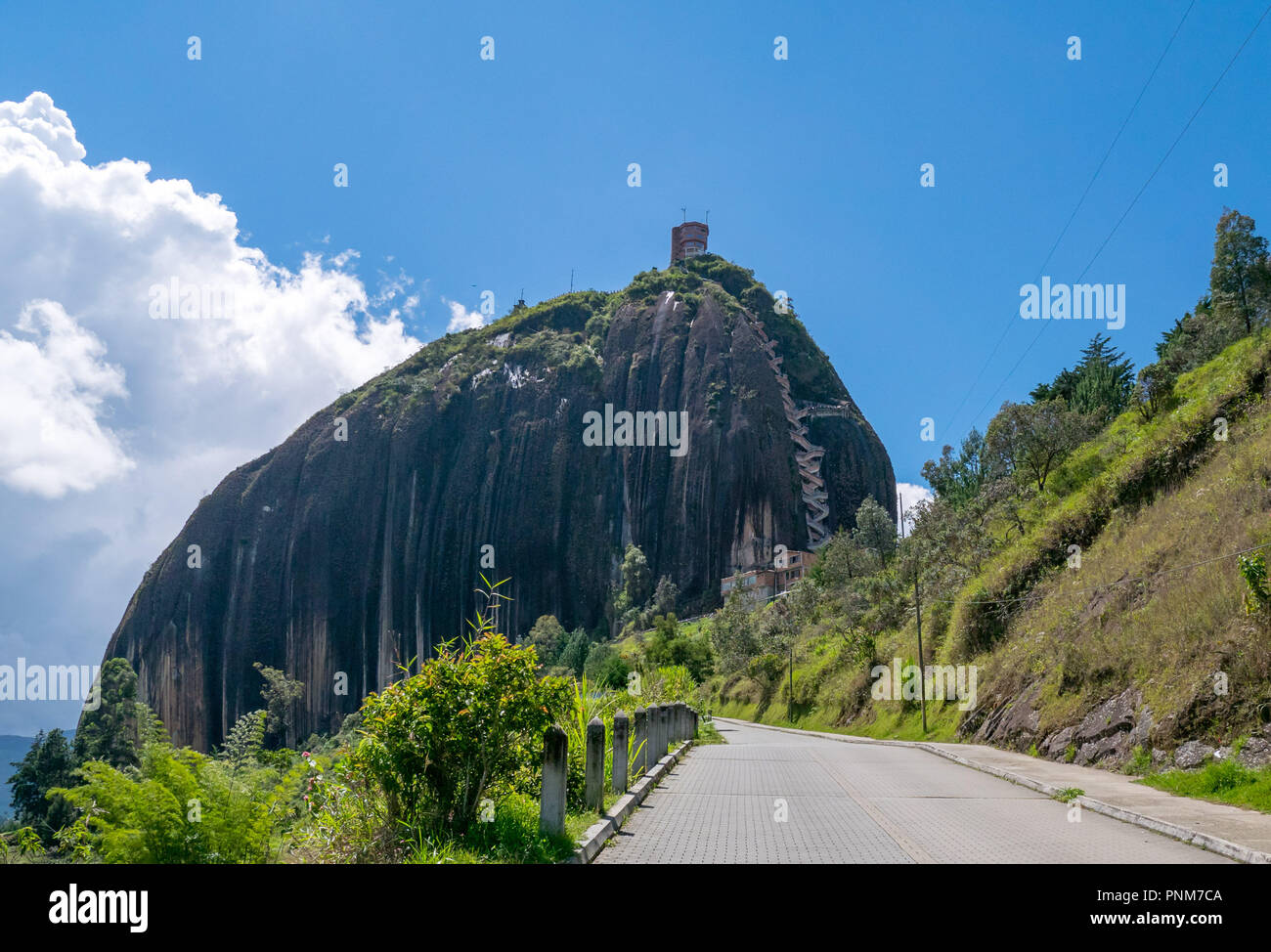 Rock of Guatape (Piedra Del Penol) and Lake in Guatape, Colombia Stock ...