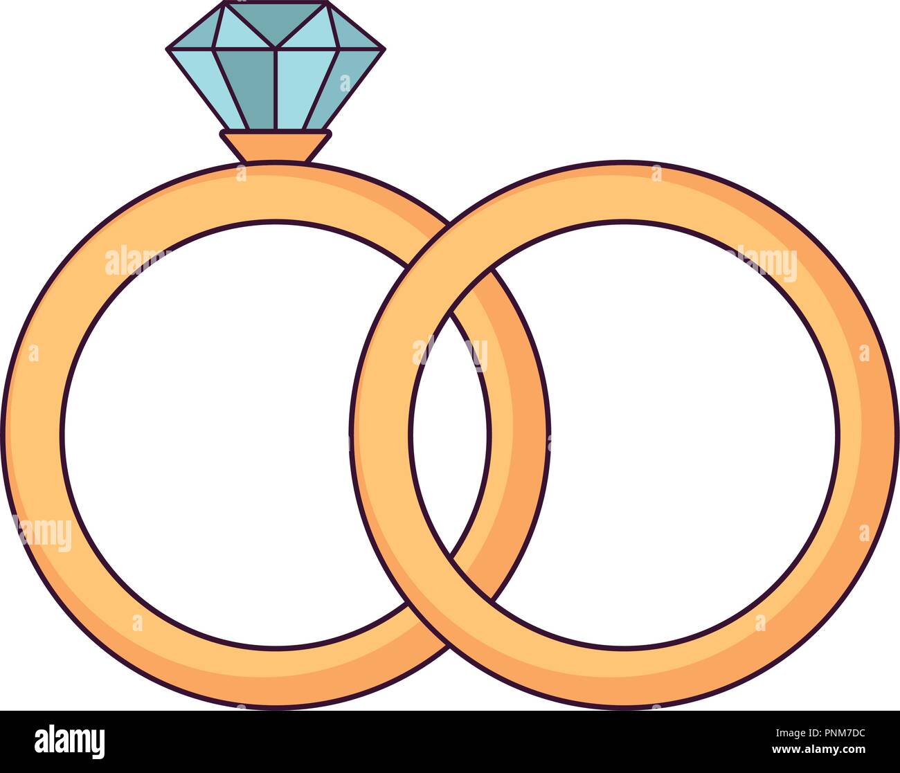 engagement rings icon over white background, vector illustration Stock ...