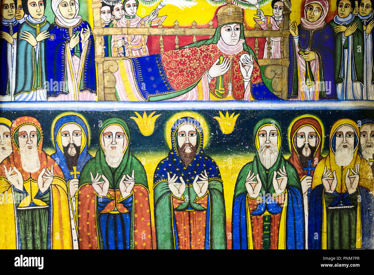 Interior to Church founded by Gonder, Cathedral of Tsion Maryan, St ...