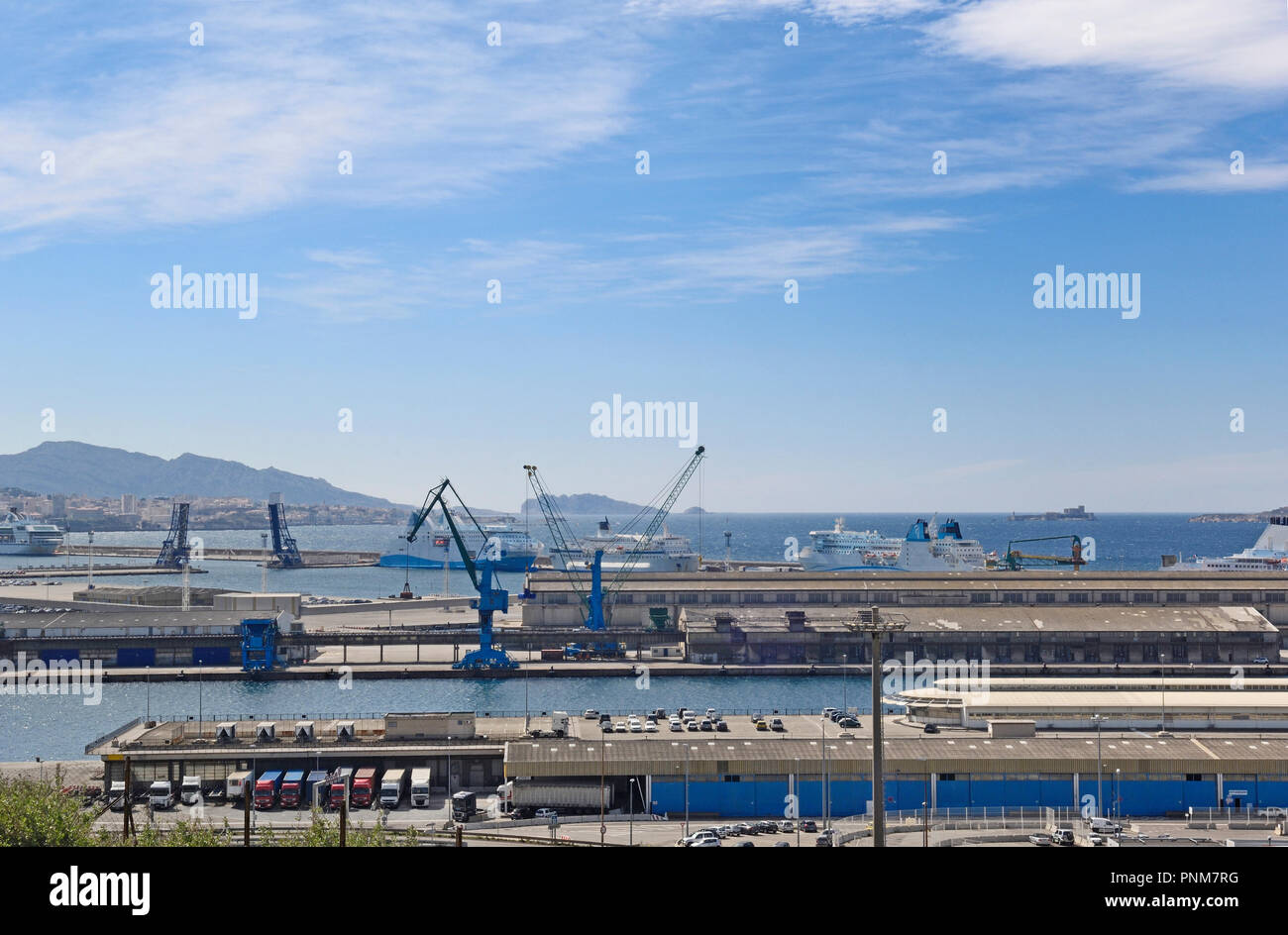 Marseille container ship hi-res stock photography and images - Alamy