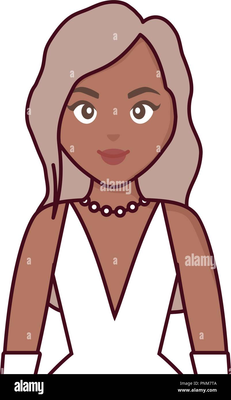 cartoon bride wearing wedding dress over white background, vector ...