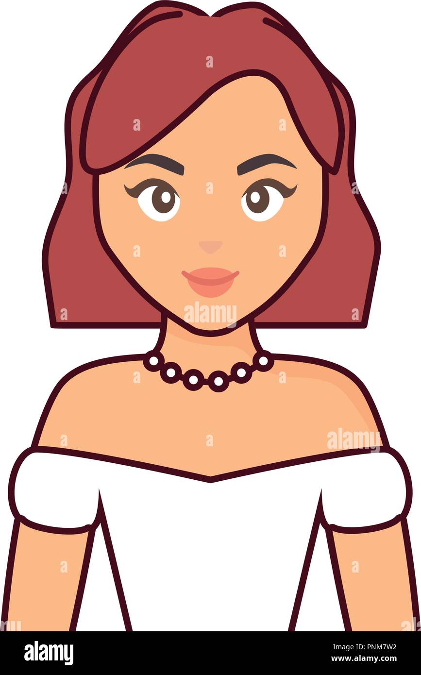 cartoon bride icon over white background, vector illustration Stock ...