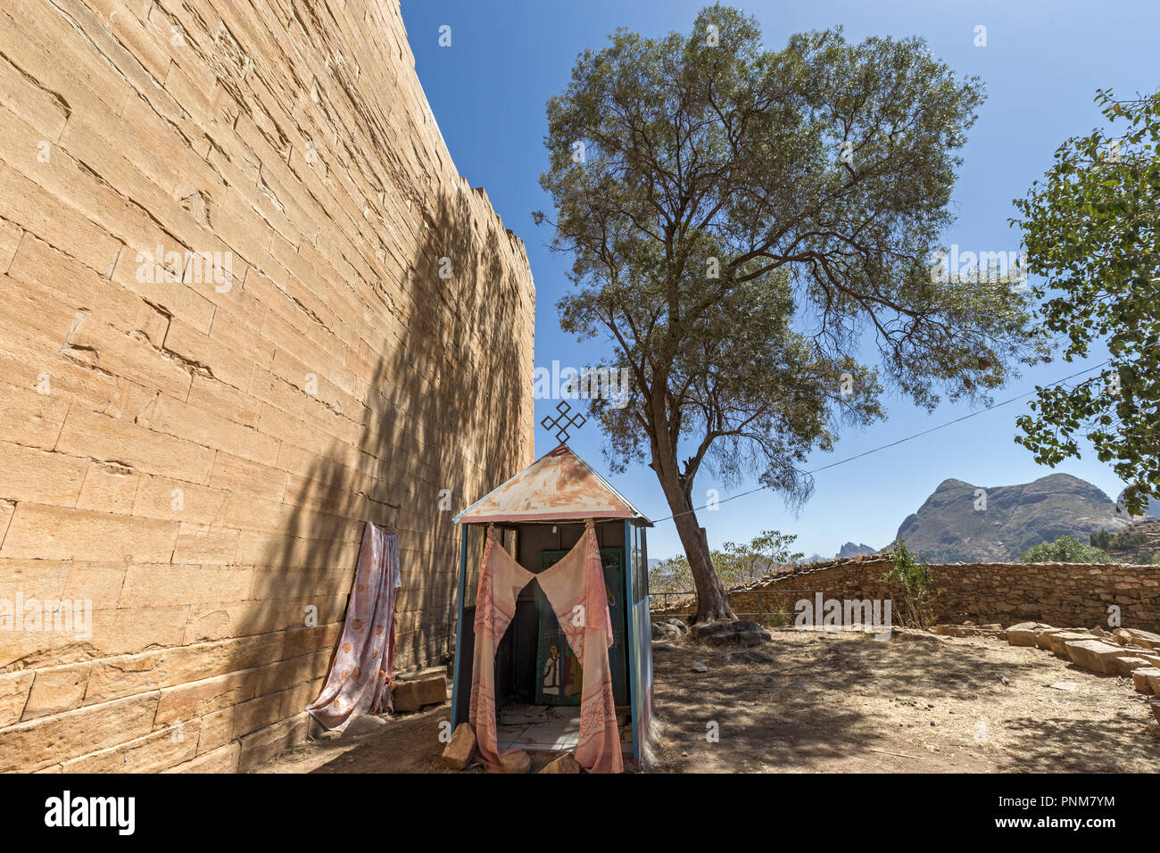 Exterior. Shrine to Abba Afse, one of the Nine Saints of Ethiopia. Yeha ...