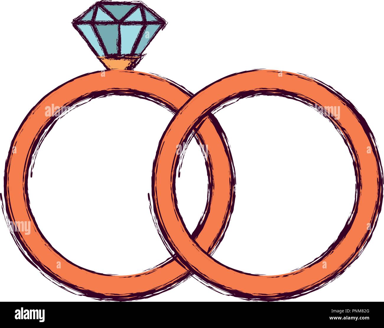 engagement rings icon over white background, vector illustration Stock ...