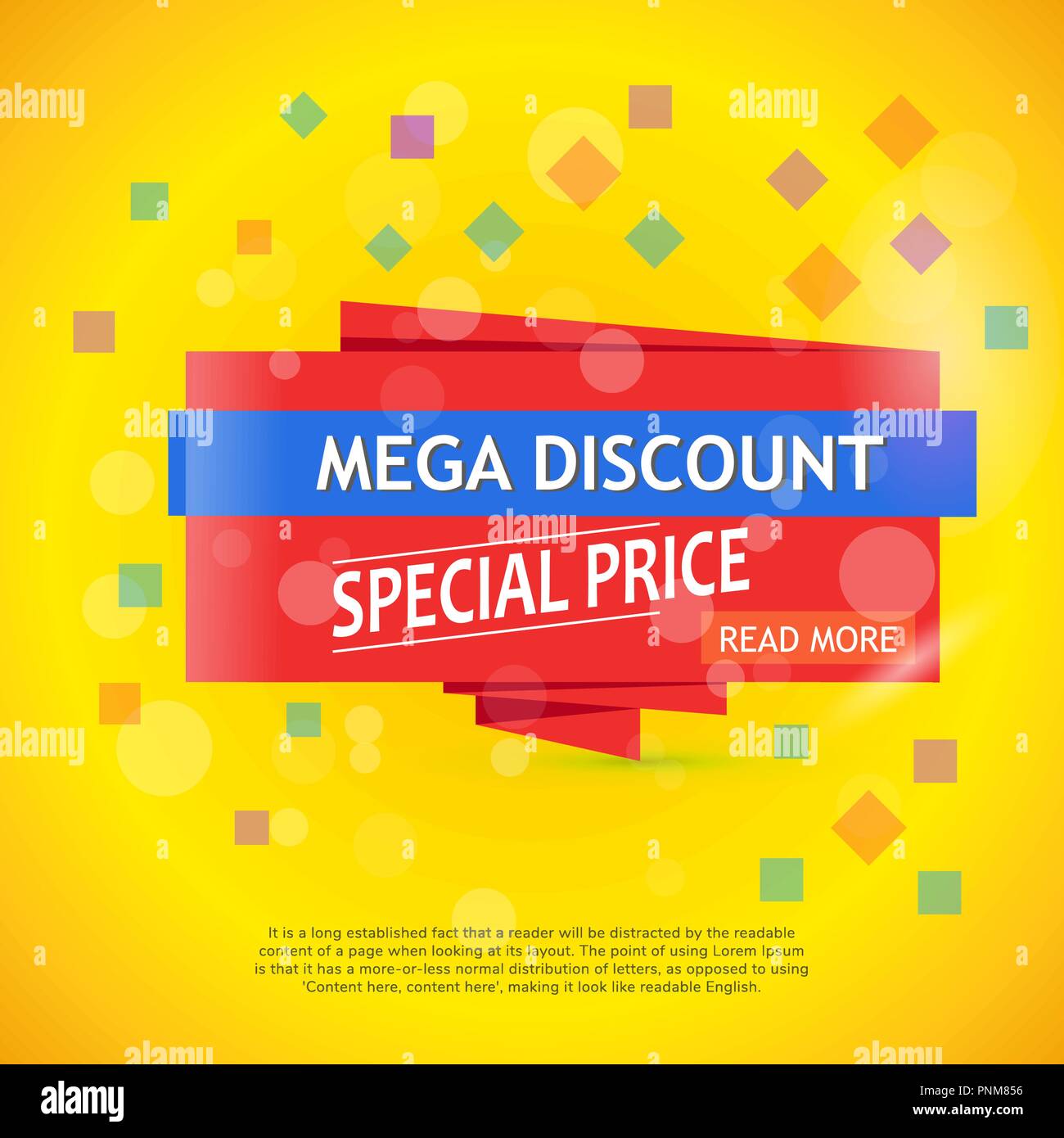 Vector mega discount background. Super sale banner Stock Vector Image ...