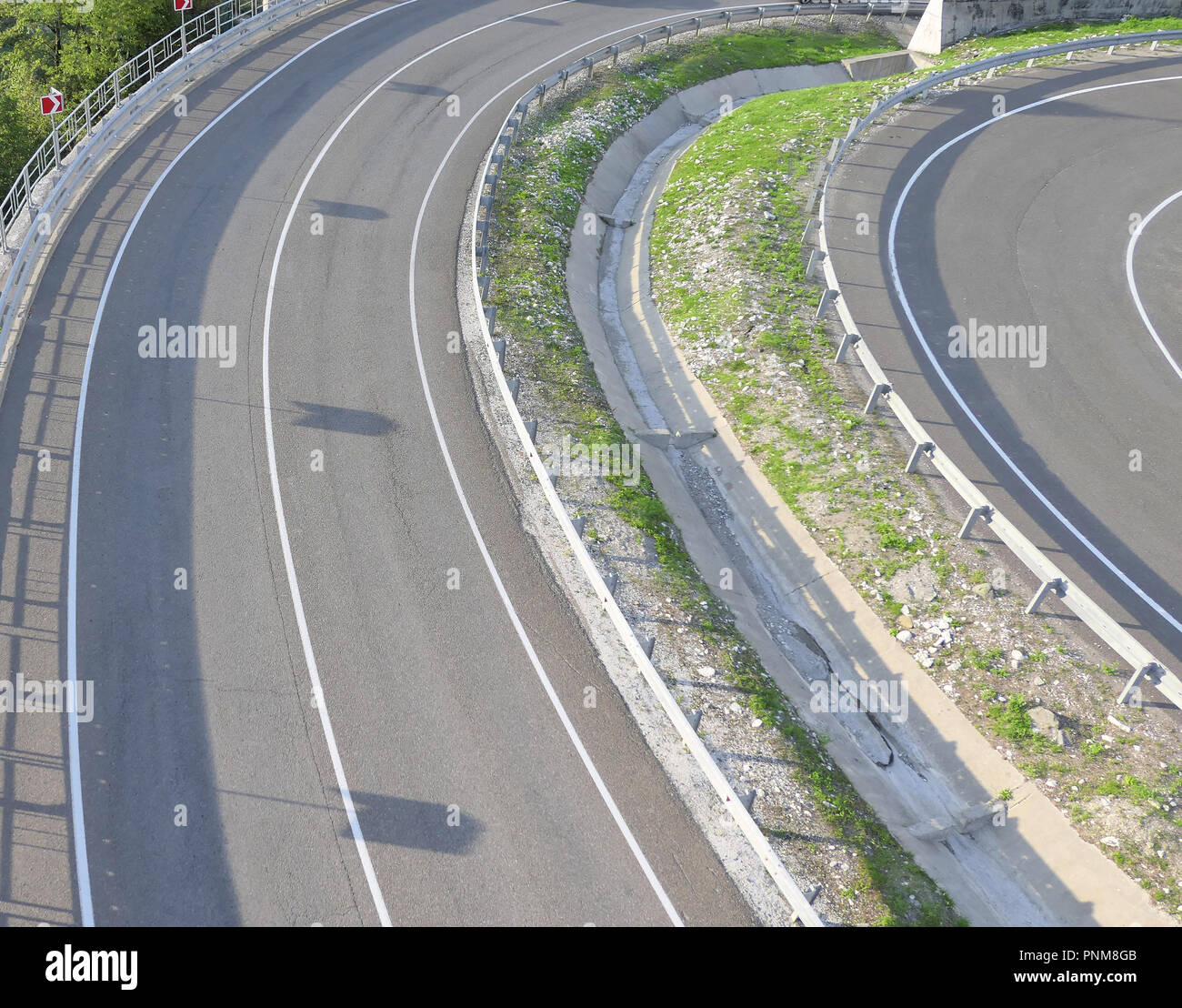 Top view of an asphalt road Stock Photo - Alamy