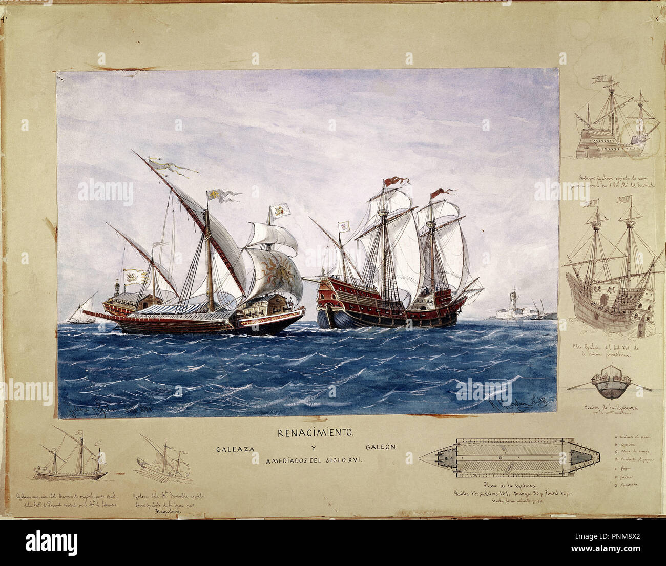 CONSTRUCCIONES NAVALES BAJO SU ASPECTO ARTISTICO. GALEAZA Y GALEON S ...