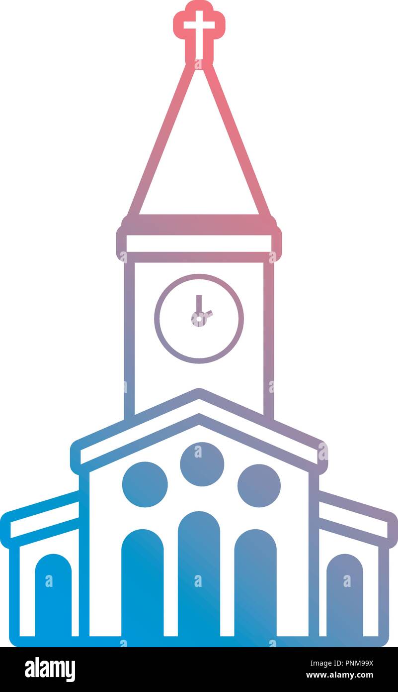 church icon over white background, vector illustration Stock Vector ...