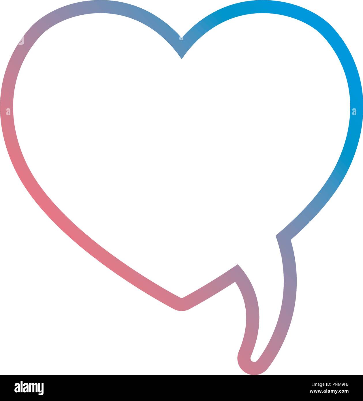 speech bubble in heart shape over white background, vector illustration ...