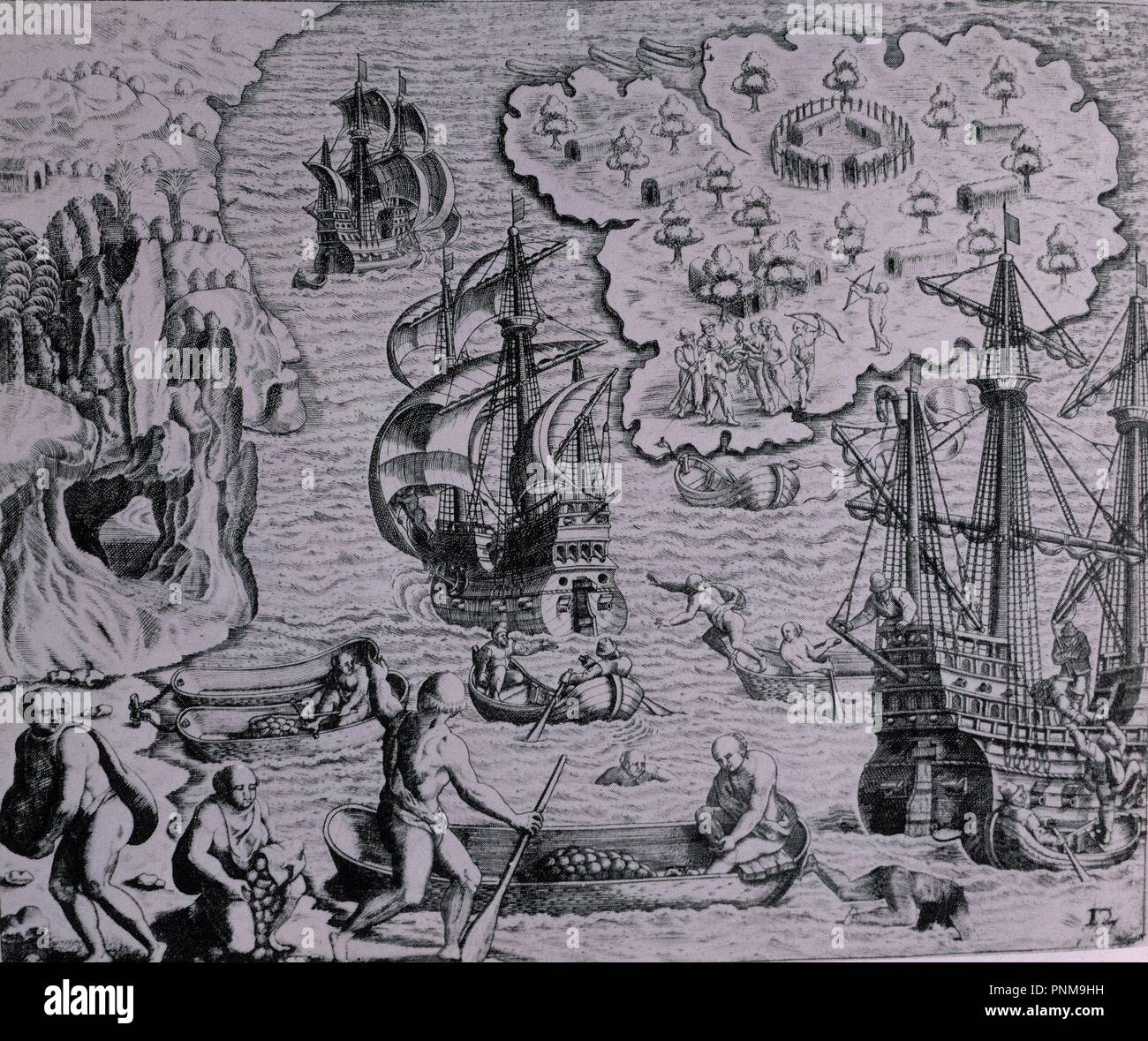 GRANDES VIAJES-1590. AMERICA-PARTE IV-BUSQUEDA DE PERLAS EN EL MAR ...