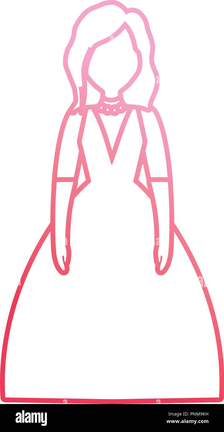 cartoon bride icon over white background, vector illustration Stock ...