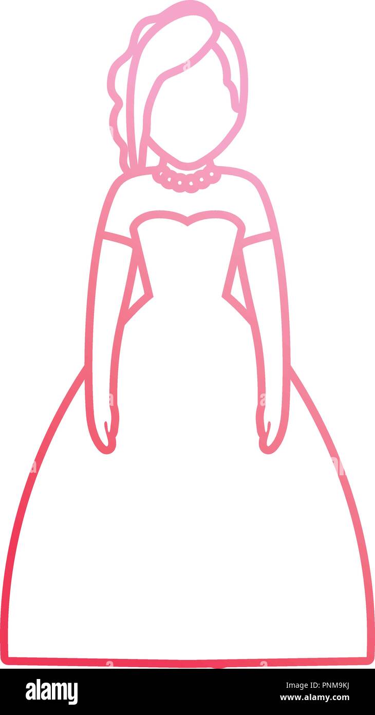 cartoon bride icon over white background, vector illustration Stock ...