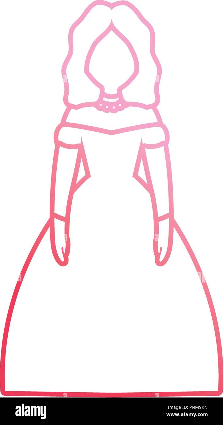 cartoon bride icon over white background, vector illustration Stock ...