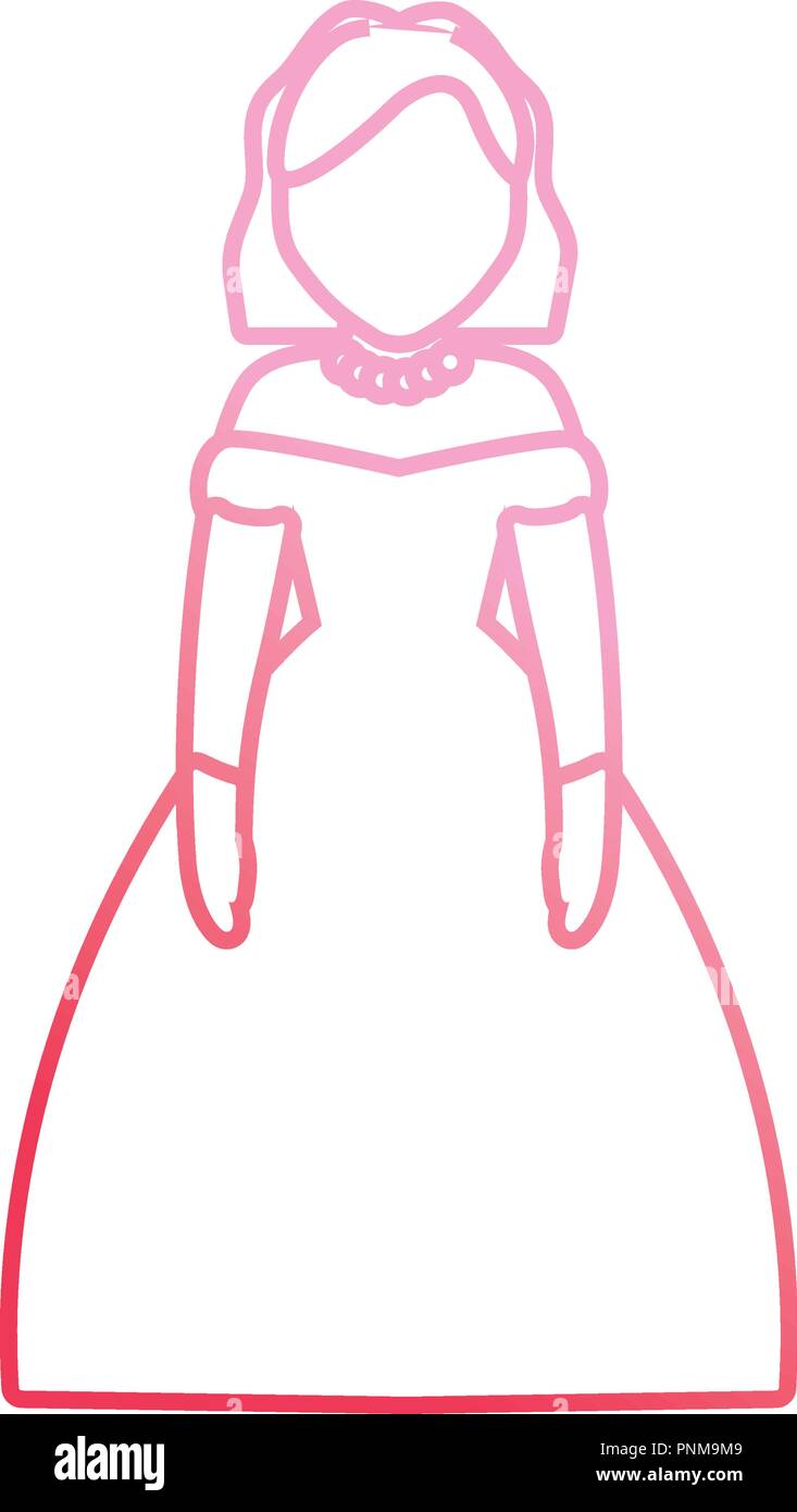 cartoon bride icon over white background, vector illustration Stock ...
