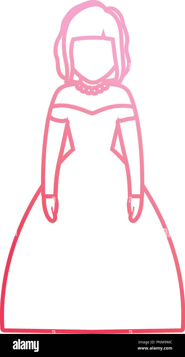 cartoon bride icon over white background, vector illustration Stock ...