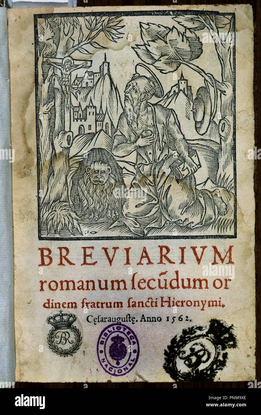 BREVIARIO ROMANO - 1562 - R.8285 - PORTADA - SAN JERONIMO. Location ...