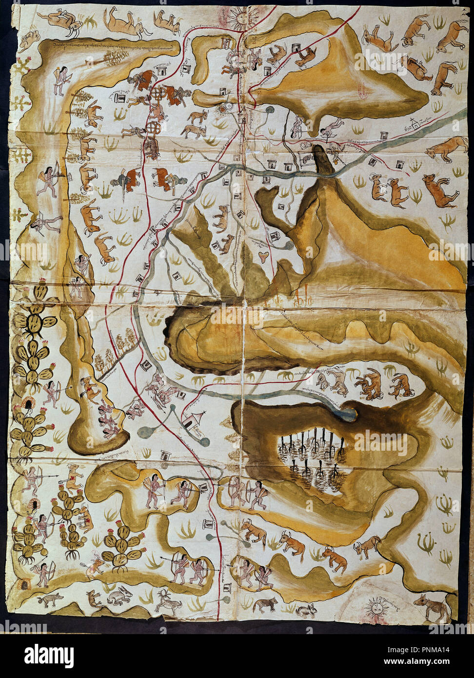 Map of Michoacan bishopric (Mexico). Madrid, History Academy. Location ...