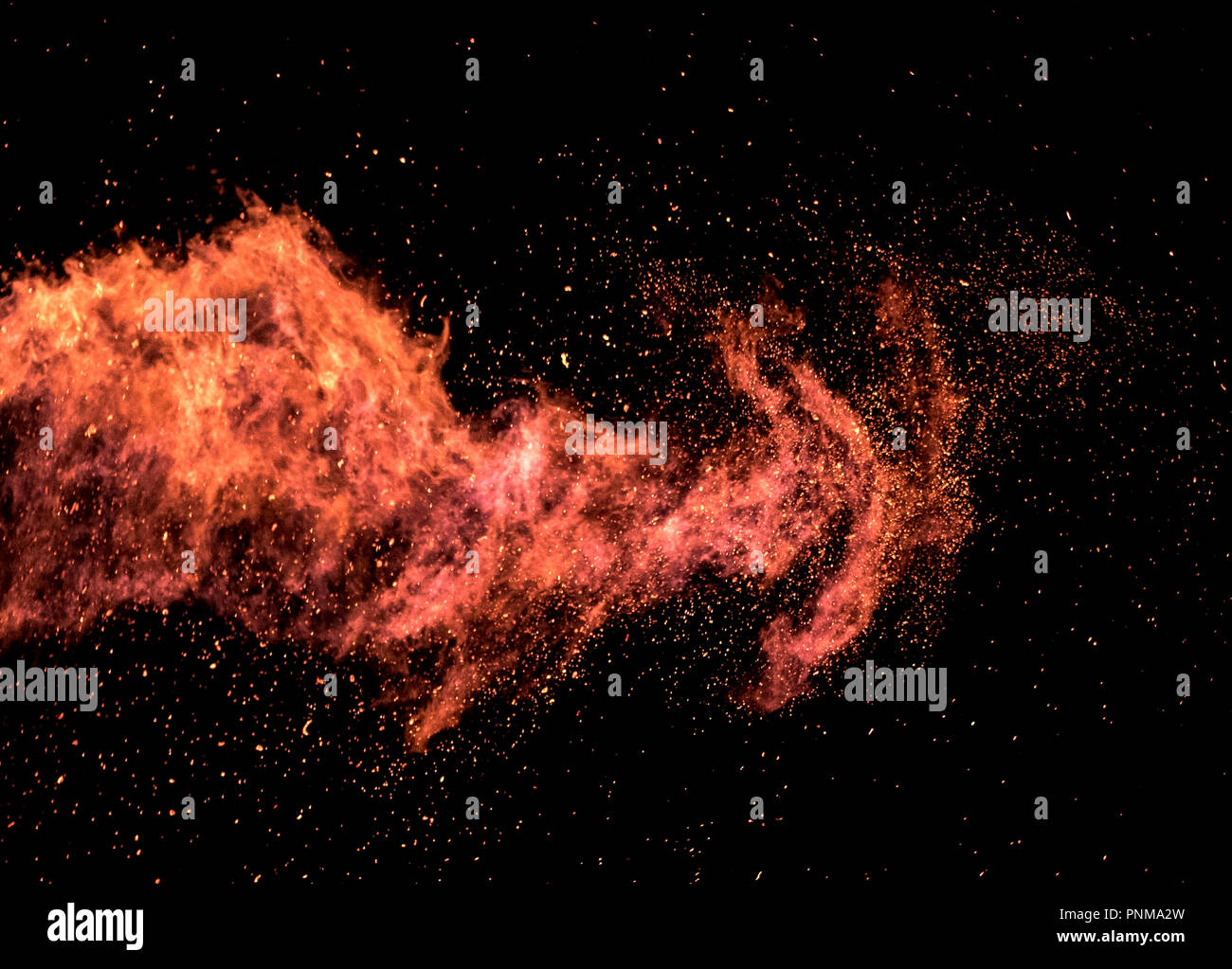Flame explosion texture on black background Stock Photo - Alamy