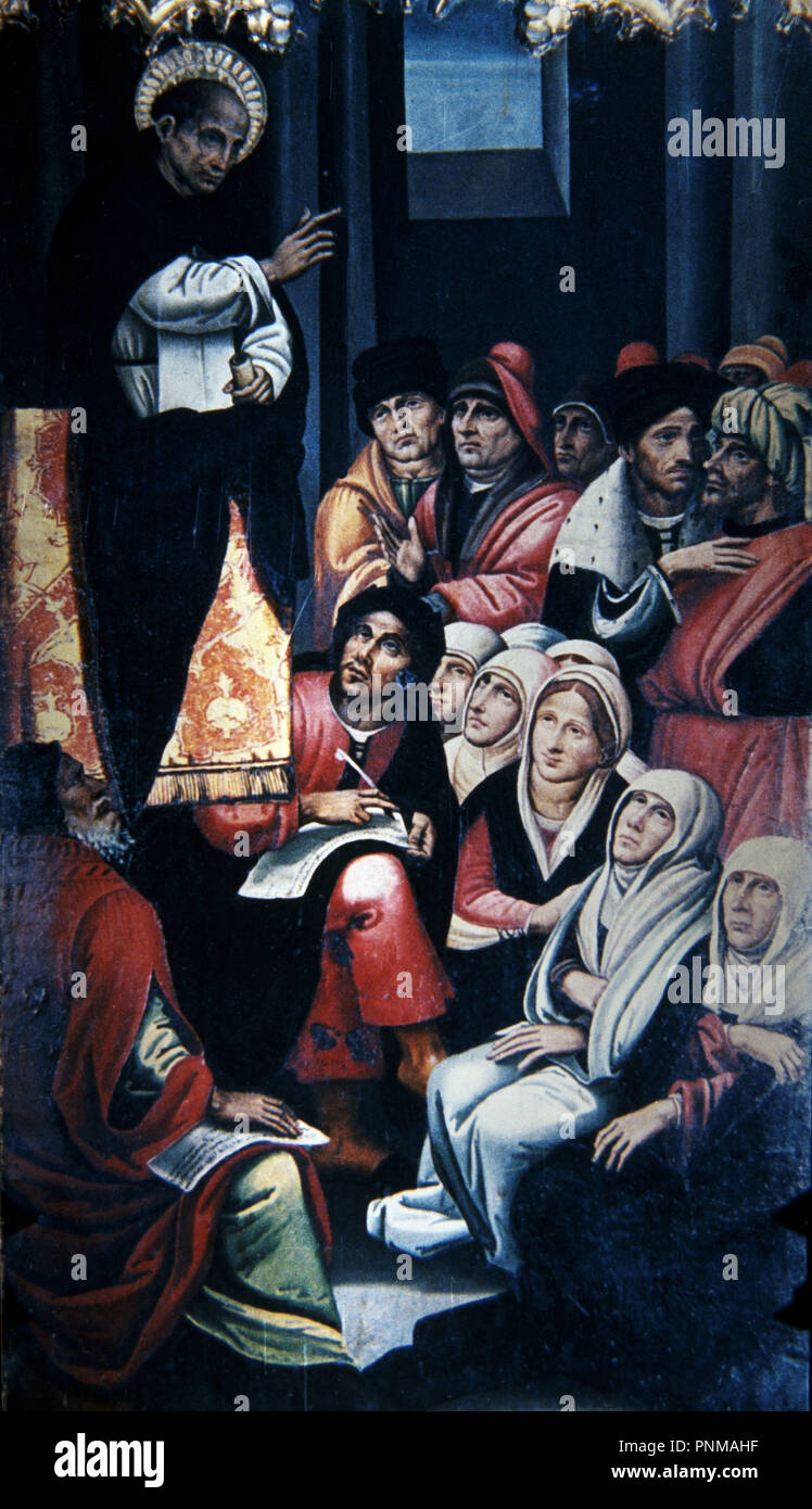 SAN VICENTE FERRER PREDICANDO CONTRA LOS JUDIOS - RETABLO DE LOS ...