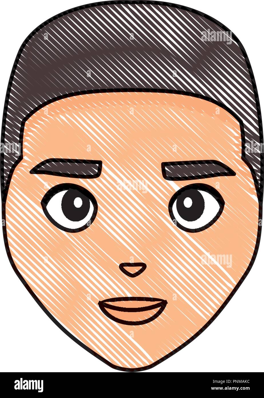 man face character profile male vector illustration Stock Vector Image ...