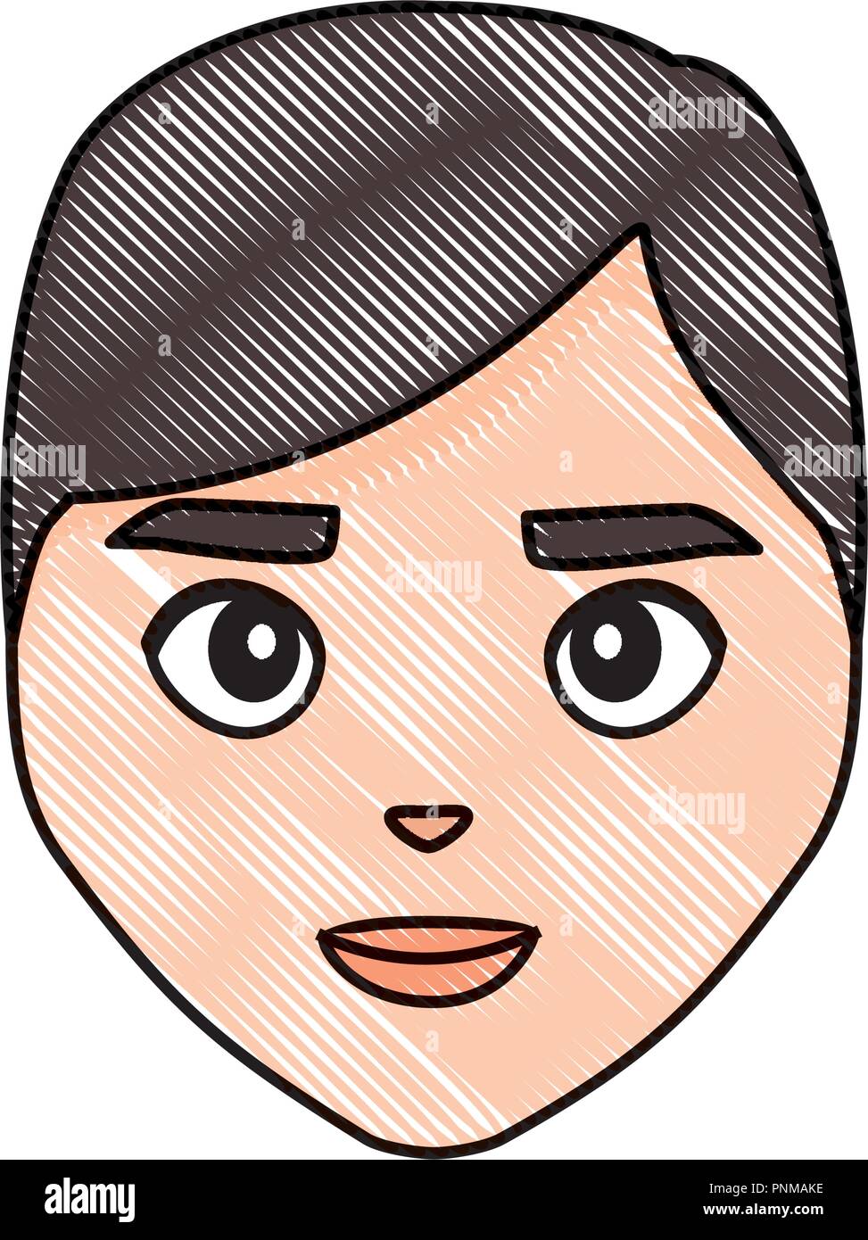 man face character profile male vector illustration Stock Vector Image ...