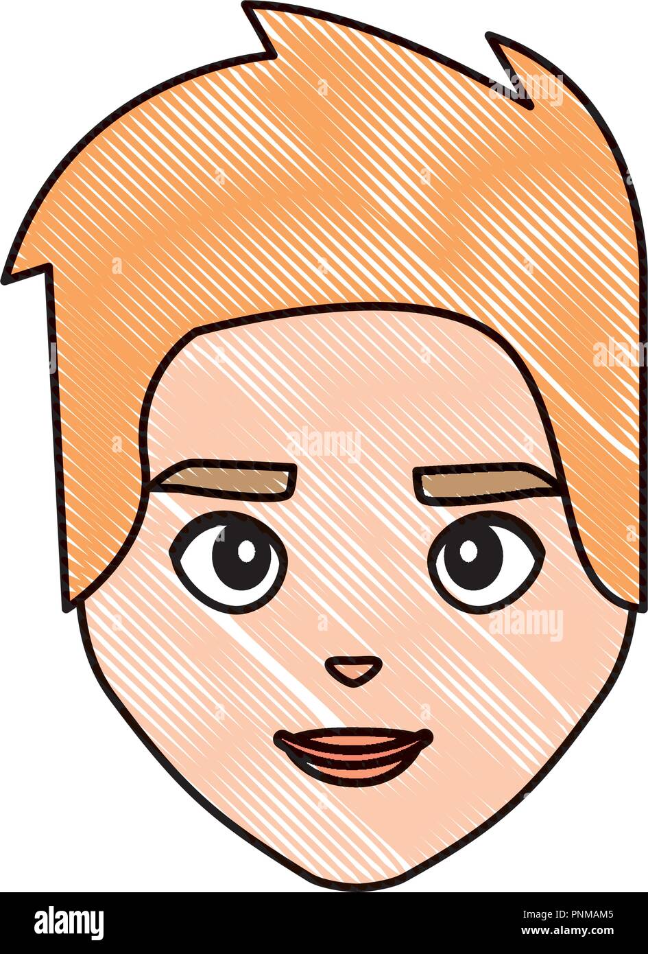 man face character profile male vector illustration Stock Vector Image ...