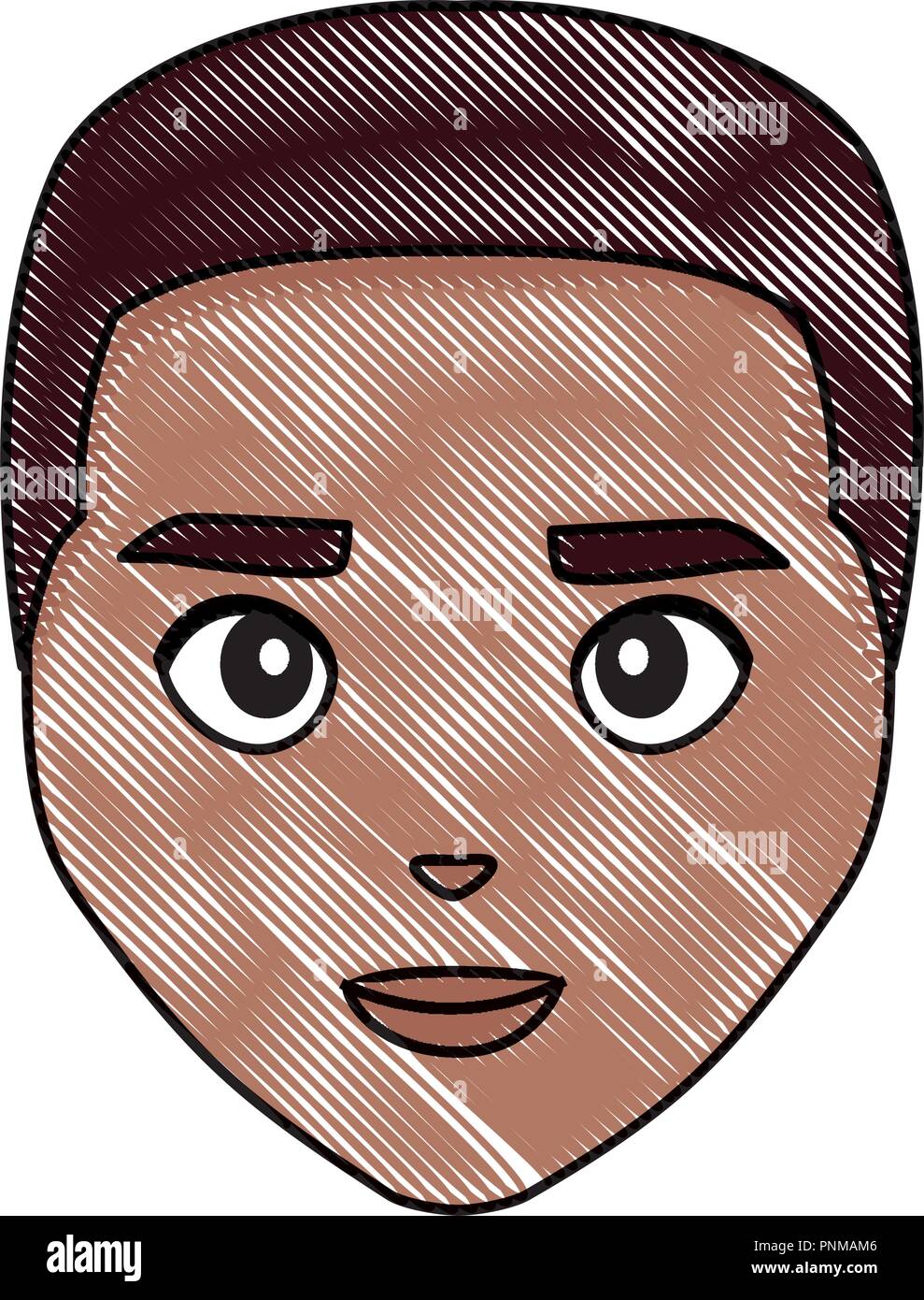 man face character profile male vector illustration Stock Vector Image ...