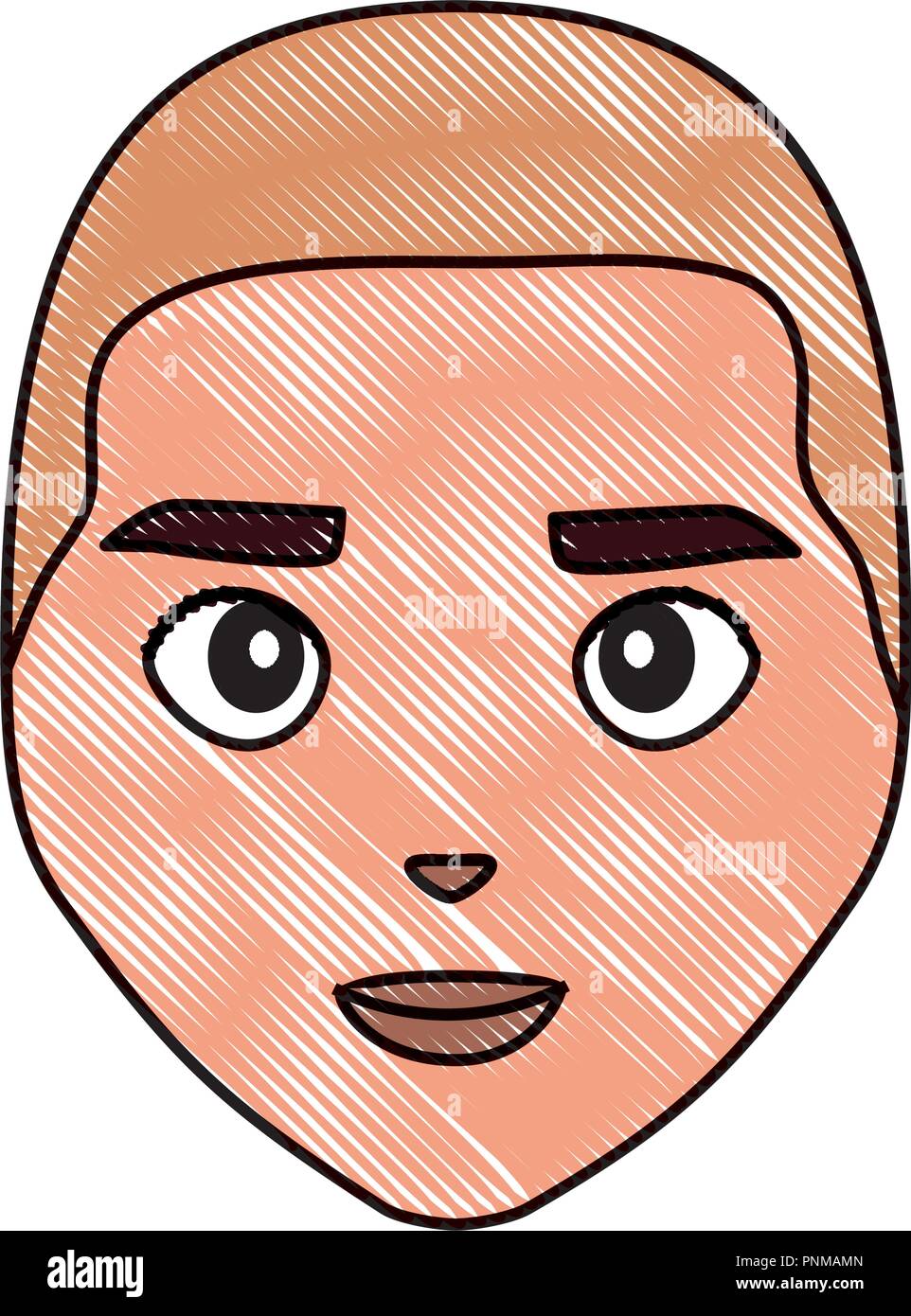 man face character profile male vector illustration Stock Vector Image ...