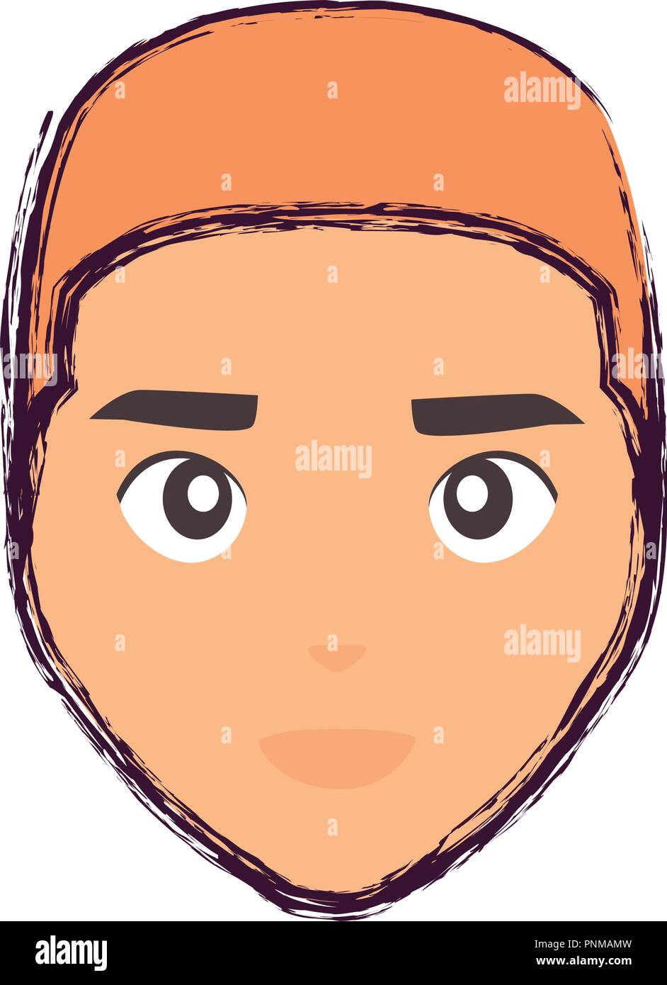 man face character profile male vector illustration Stock Vector Image ...
