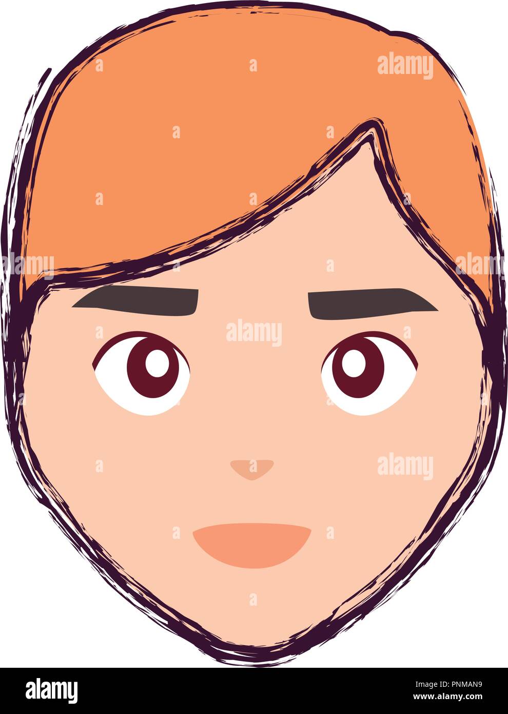 man face character profile male vector illustration Stock Vector Image ...