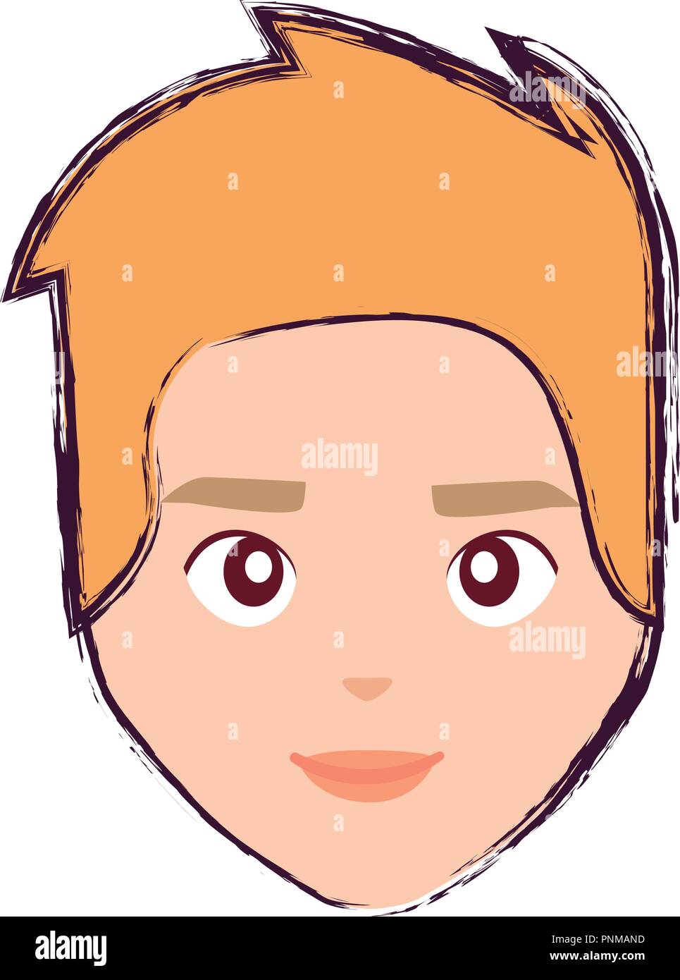 man face character profile male vector illustration Stock Vector Image ...