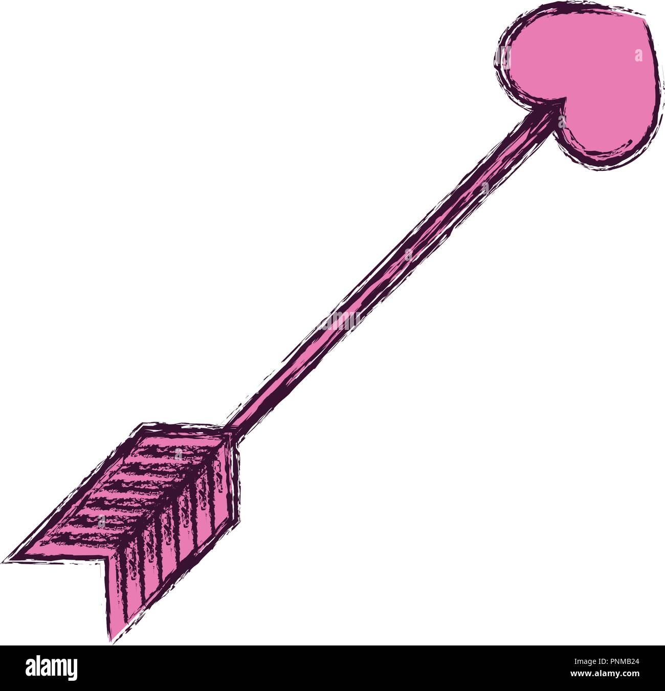 cupids arrow icon over white background, vector illustration Stock ...